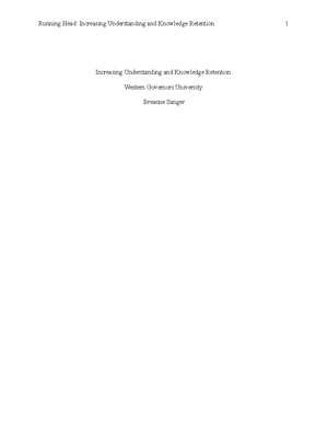 D186 Task 1 - Task 1 - Creating a Supportive Learning Environment Nicci DiBella MSCIN Program ...
