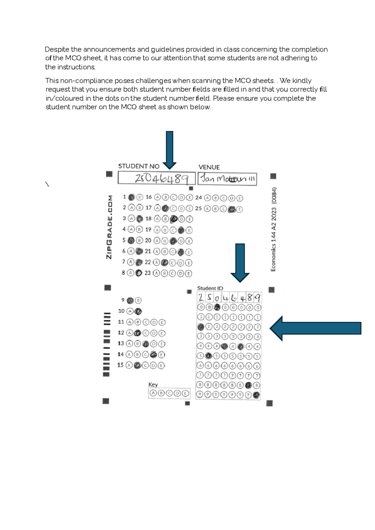 MCQ Guidelines - Despite the announcements and guidelines provided in ...