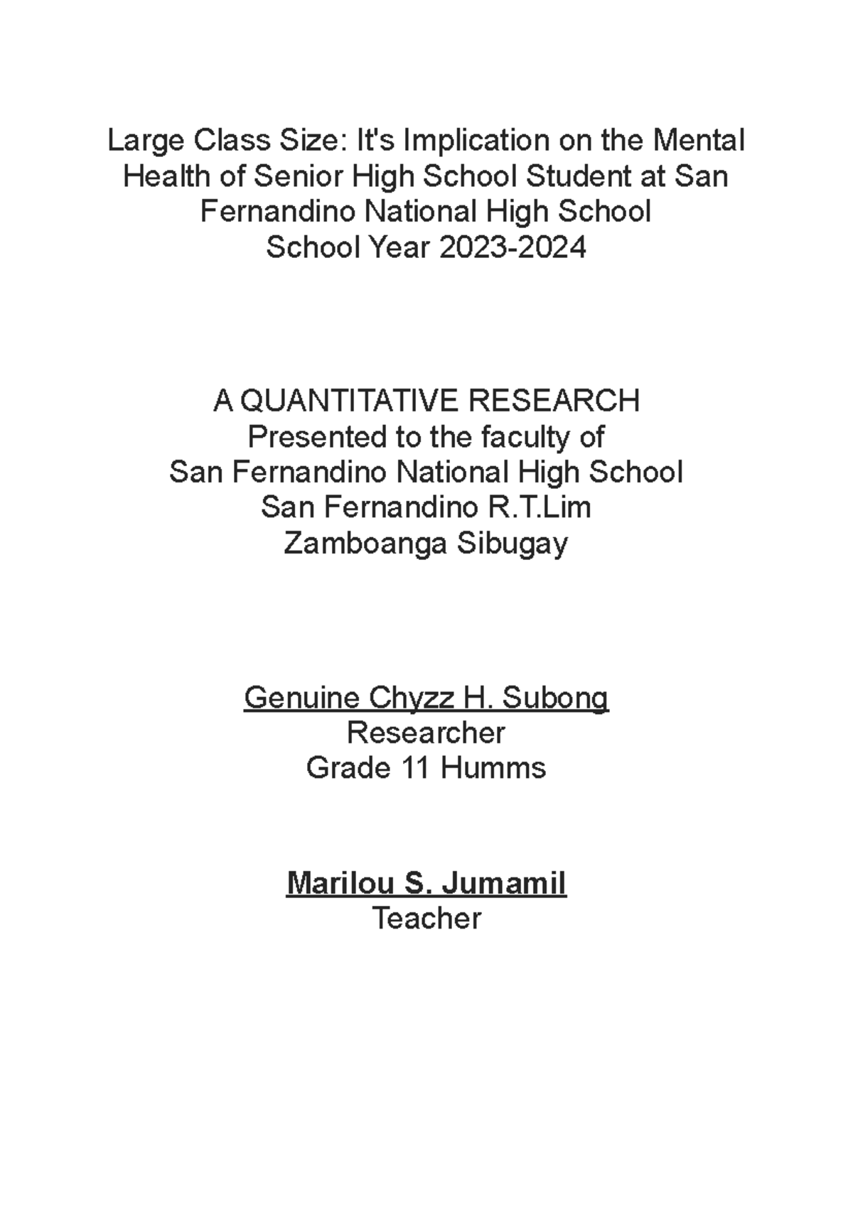 Subong - Research papers grade 11 humms - English for Academic and ...