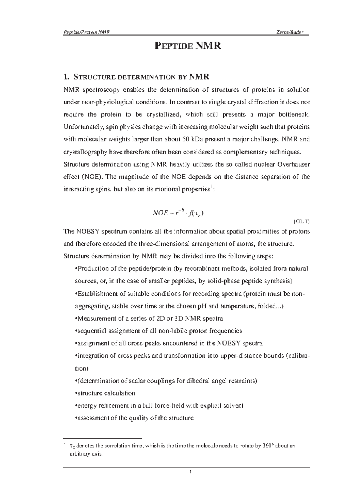 Peptid NMR - PEPTIDE NMR 1. STRUCTURE DETERMINATION BY NMR NMR ...