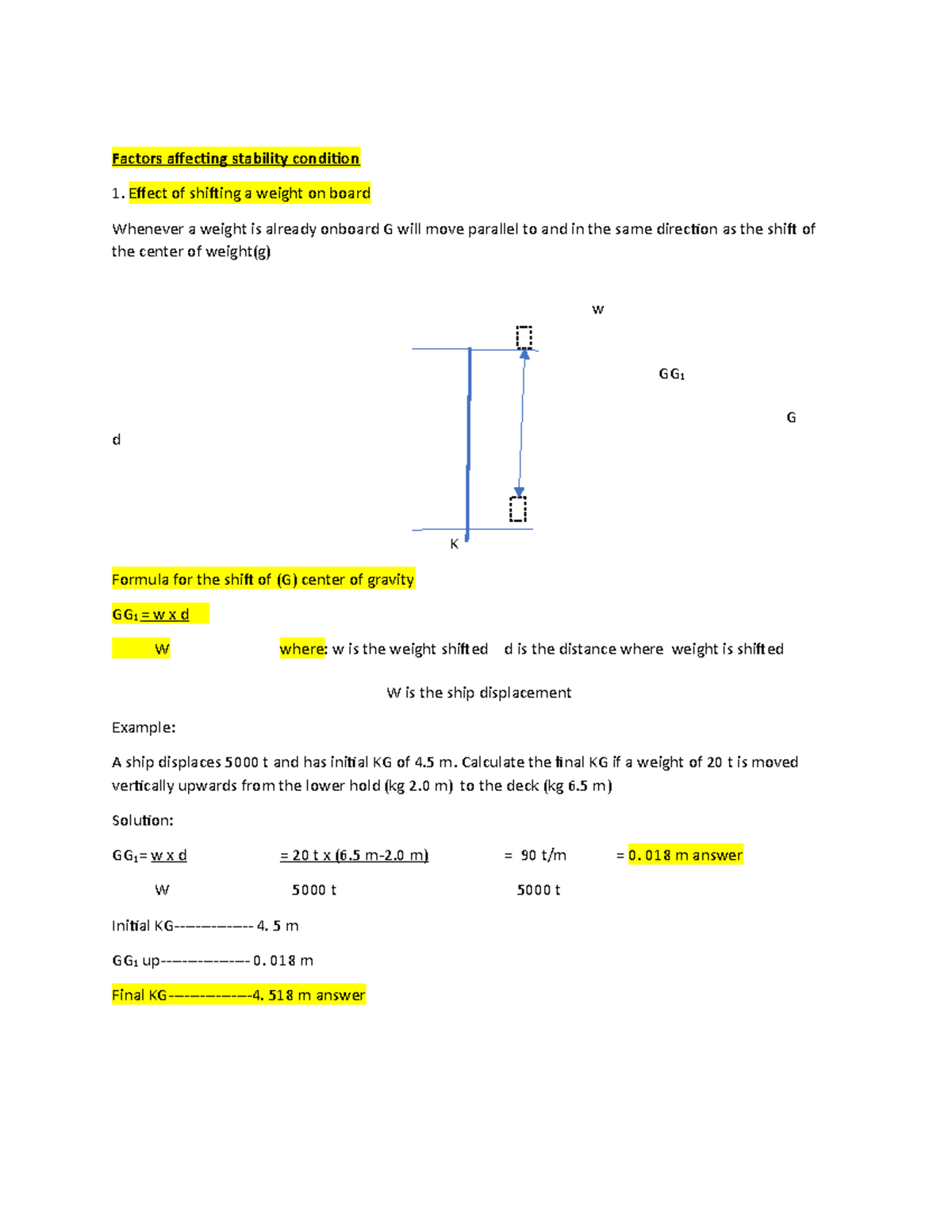 Factors affecting stability condition wk 5 - Factors affecting ...