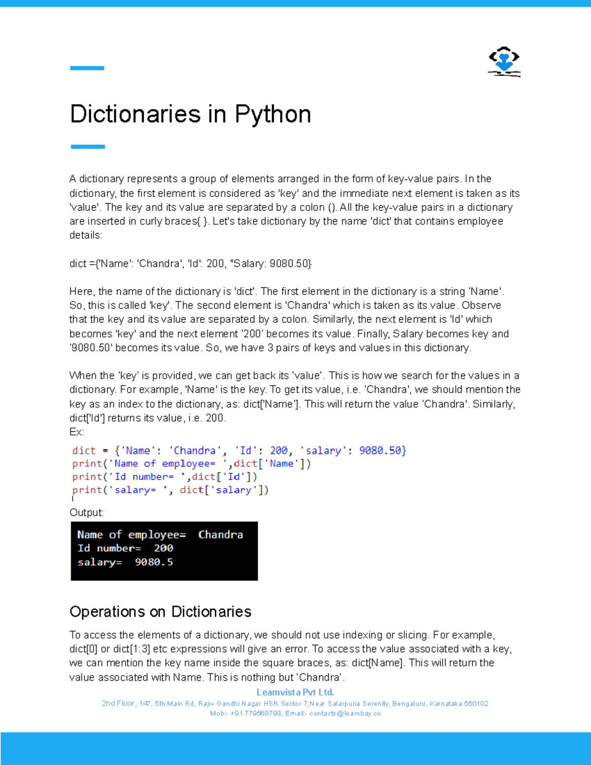 9 Dictionaries In Python Dictionaries In Python A Dictionary