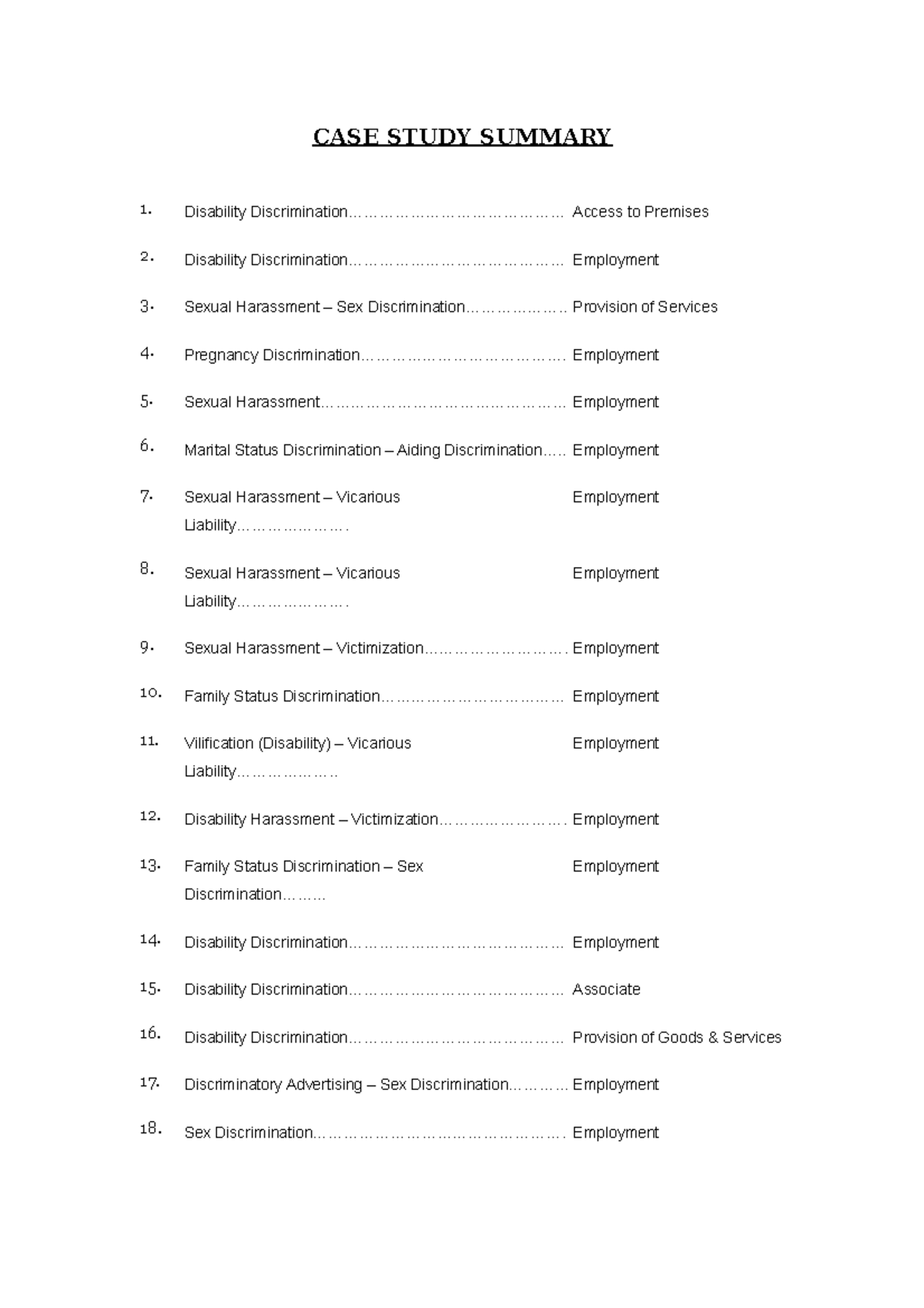 the powerpoint of Lecture 5 and others - CASE STUDY SUMMARY Disability ...
