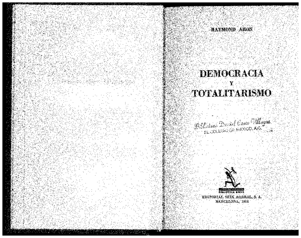 Aron Totalitarismo pp - Pensamiento Político Moderno - Studocu