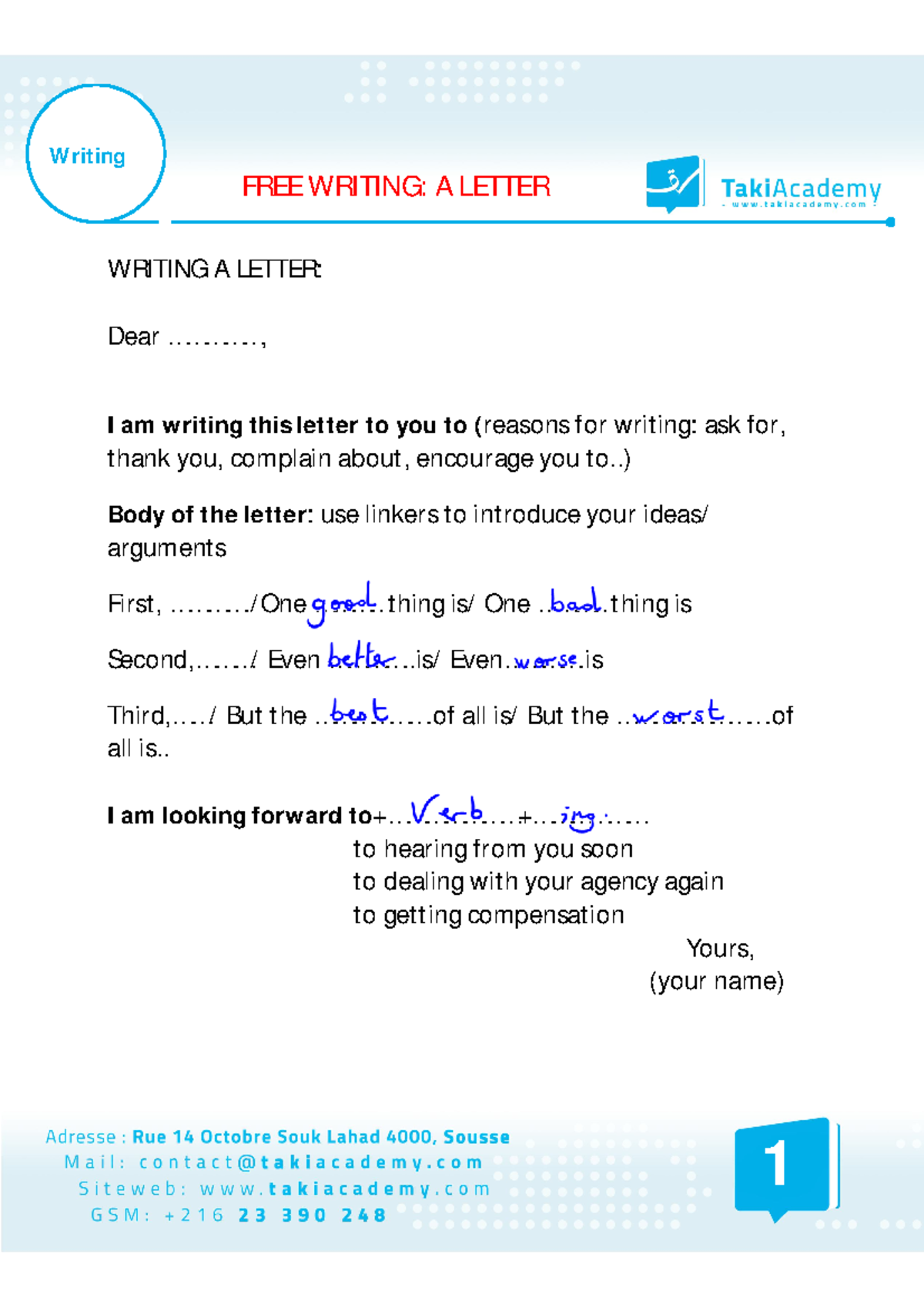 Bac free writing 8 - Summary Analyses financière - V 1 FREE WRITING: A ...