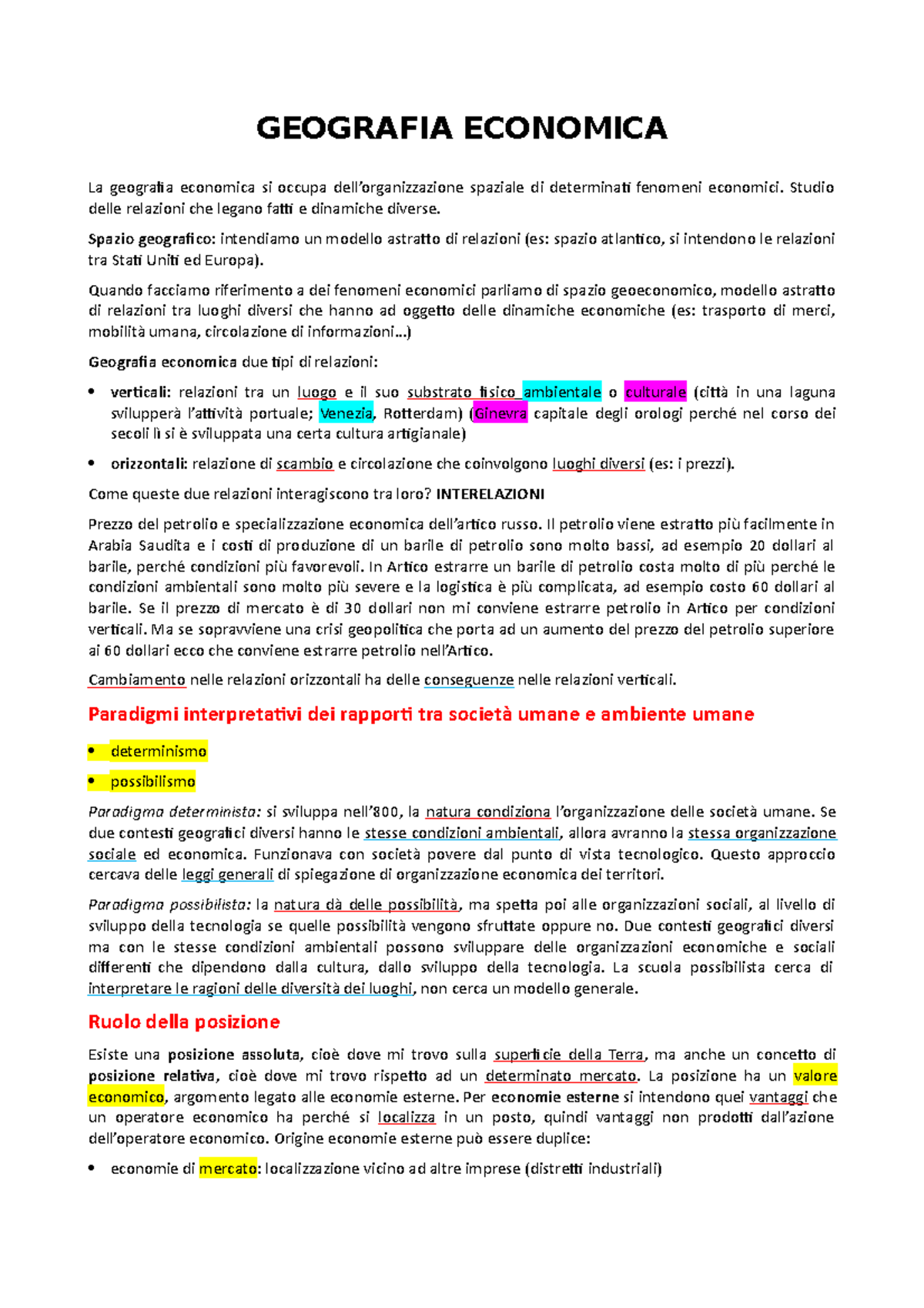 Geografia Economica pt.1 - GEOGRAFIA ECONOMICA La geografia economica ...