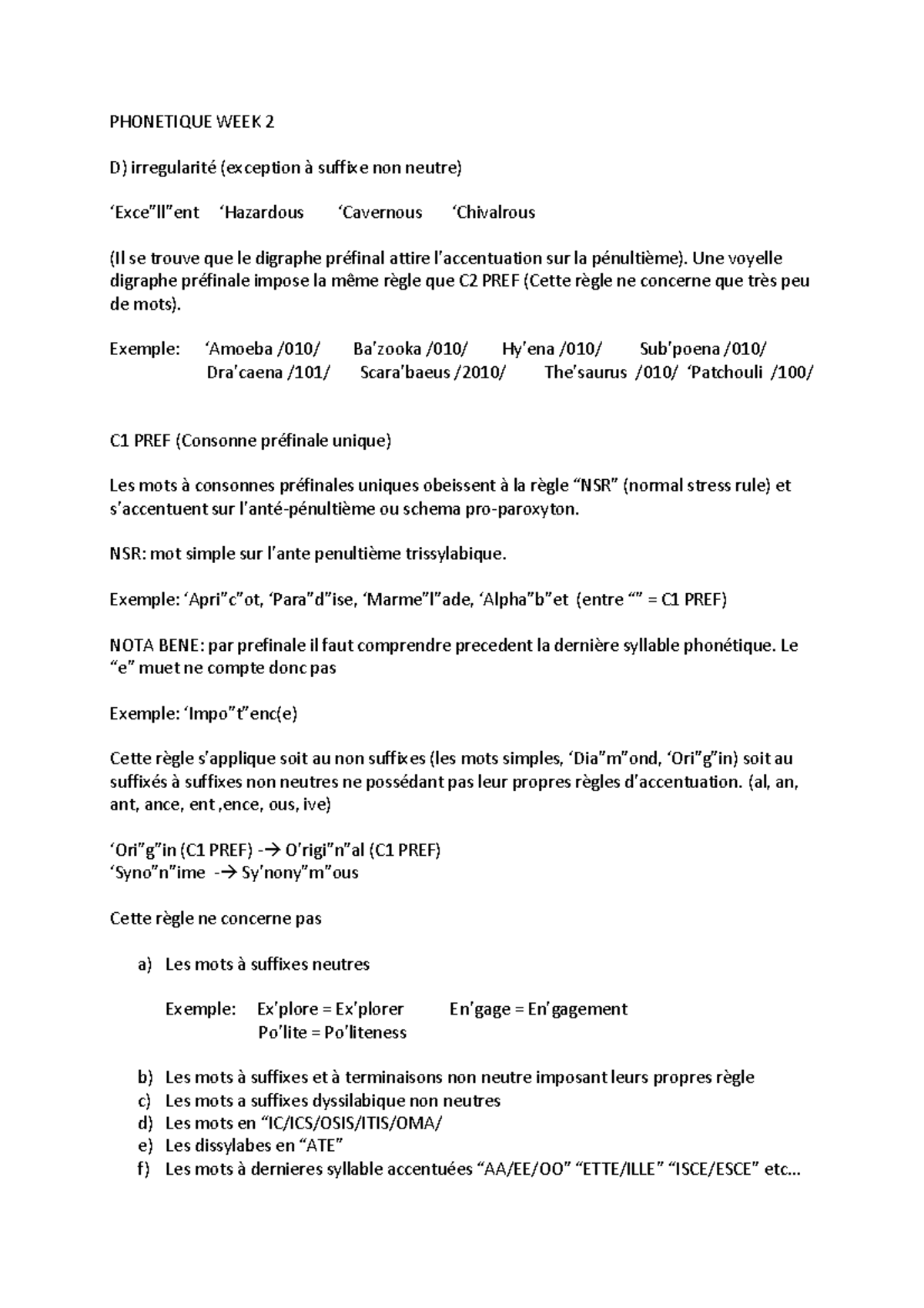 Phonetique week 2 - Warning: TT: undefined function: 32 Warning: TT: undefined function: 32 ...