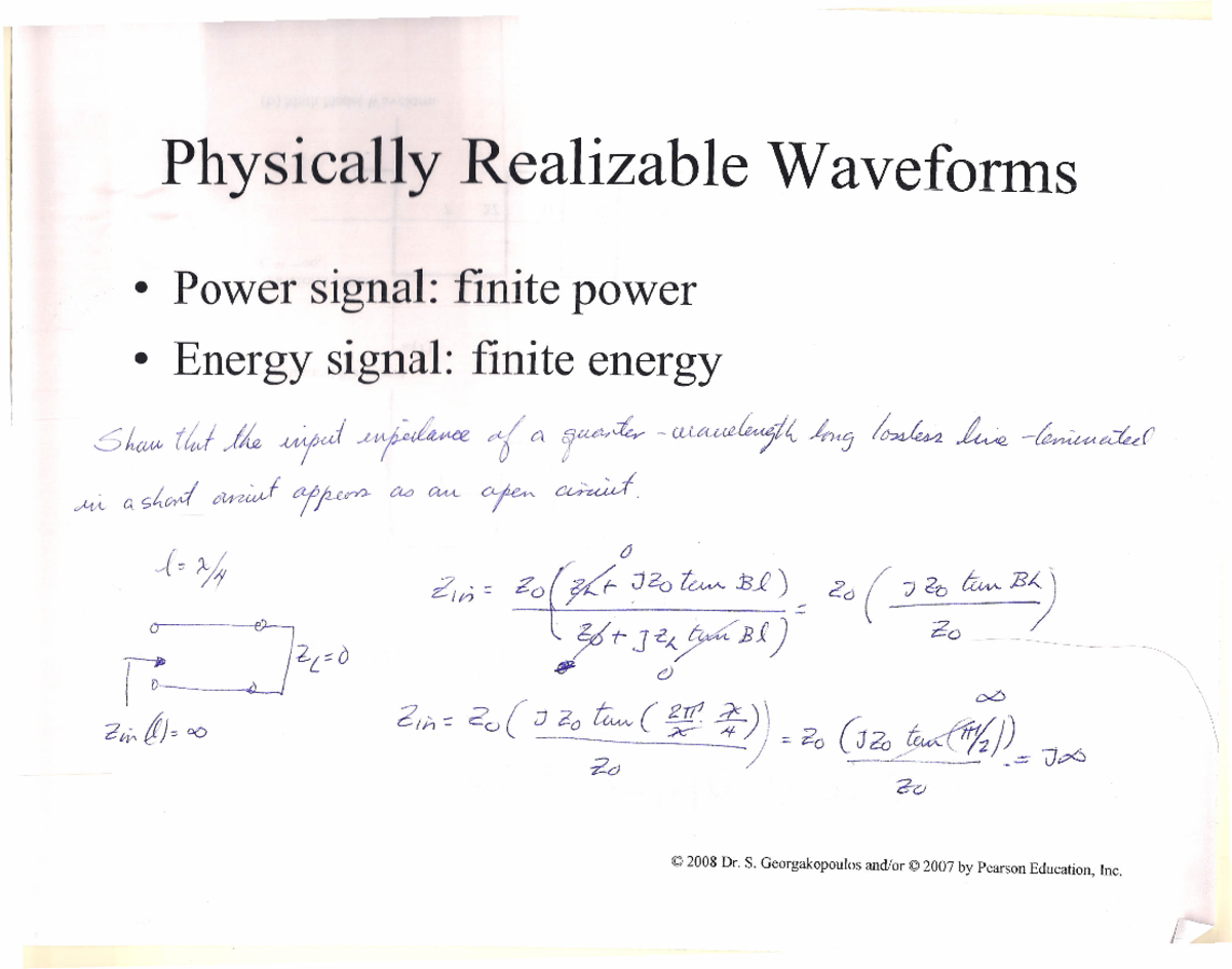 Scan Doc0004 - Physics - Physically Realizable Waveforms • Power signal ...