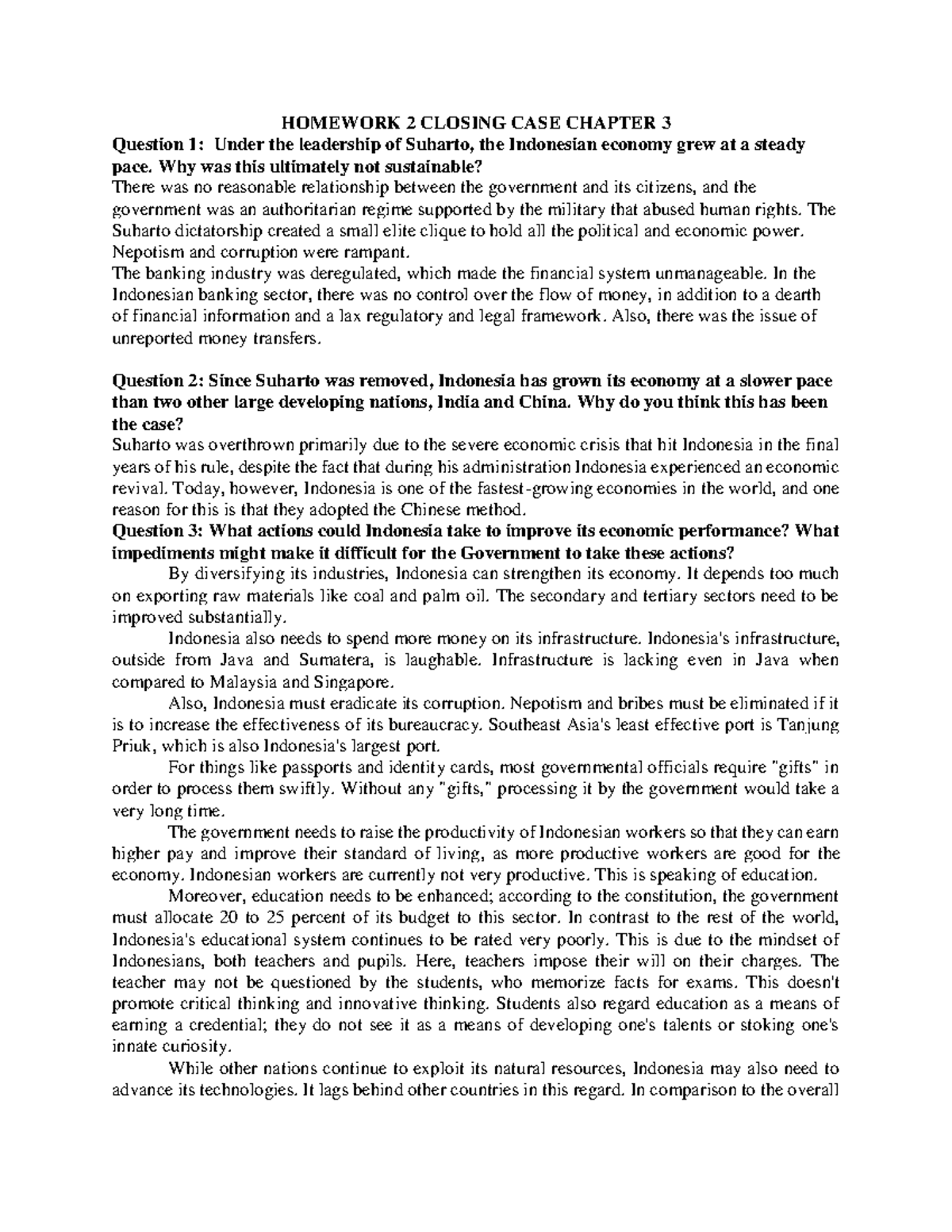 Homework 2 Closing CASE Chapter 2 Nguyễn Đình Long 11205950 - HOMEWORK 2 CLOSING CASE CHAPTER 3 ...