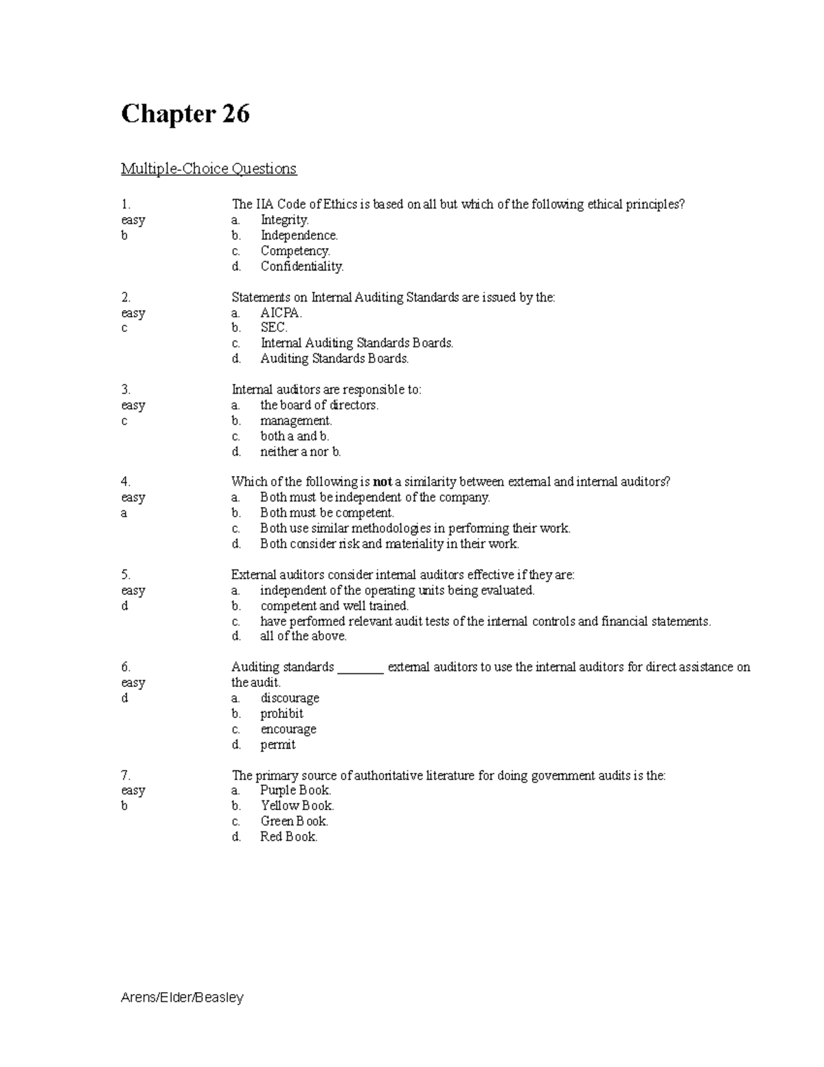 Chapter-26 Operational Auditing Practice Materials - Chapter 26 ...