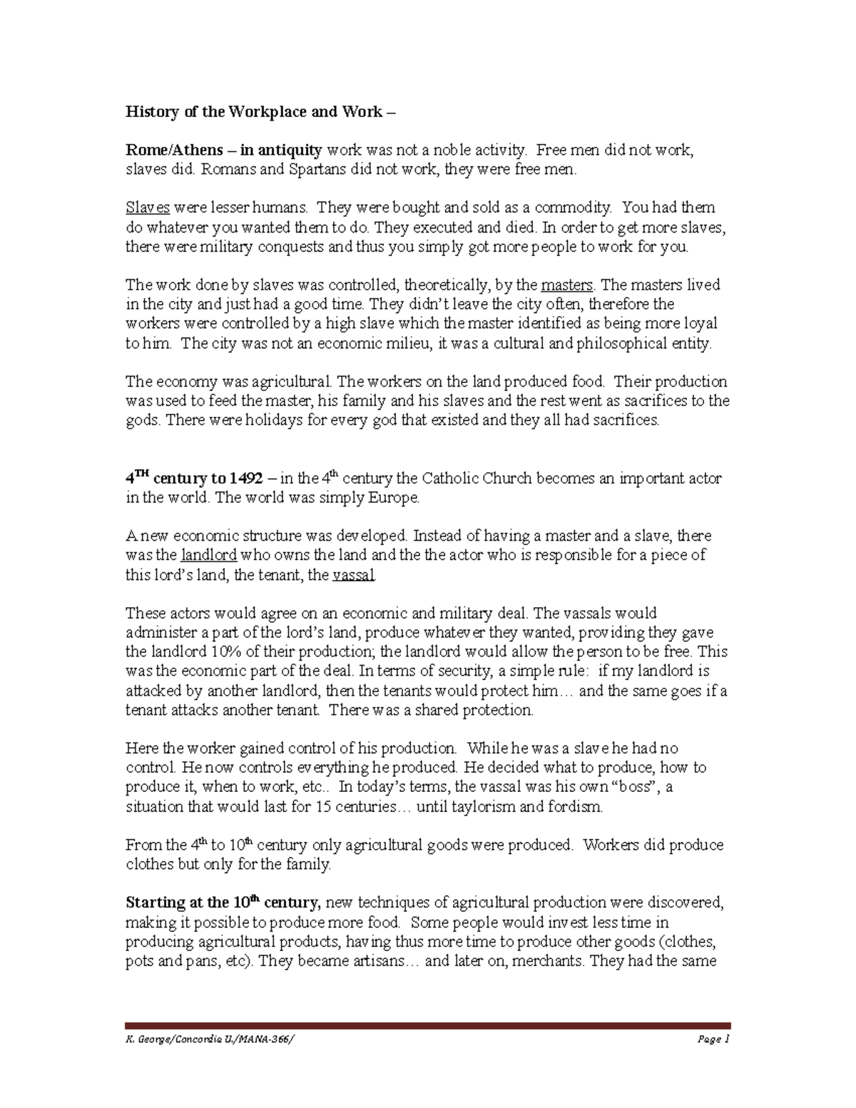 DP - History of The Workplace and Work - History of the Workplace and ...