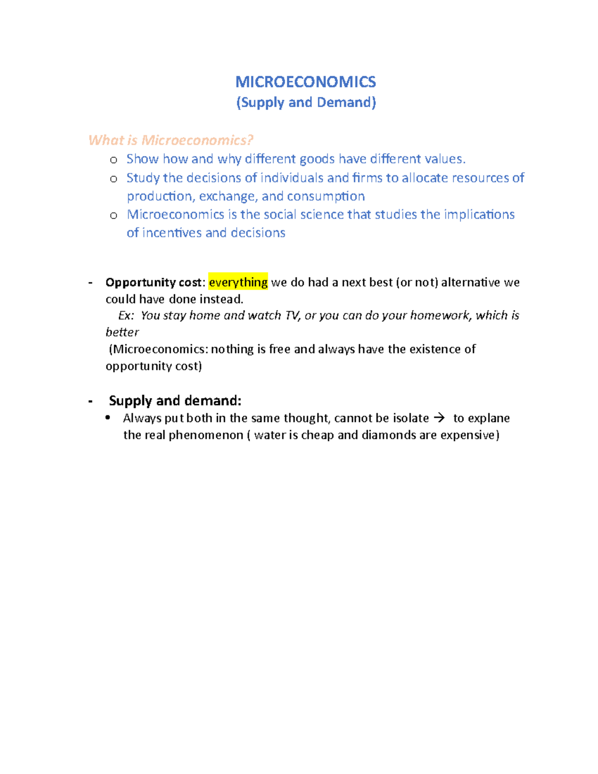 Microeconomics (youtube) - MICROECONOMICS (Supply and Demand) What is ...