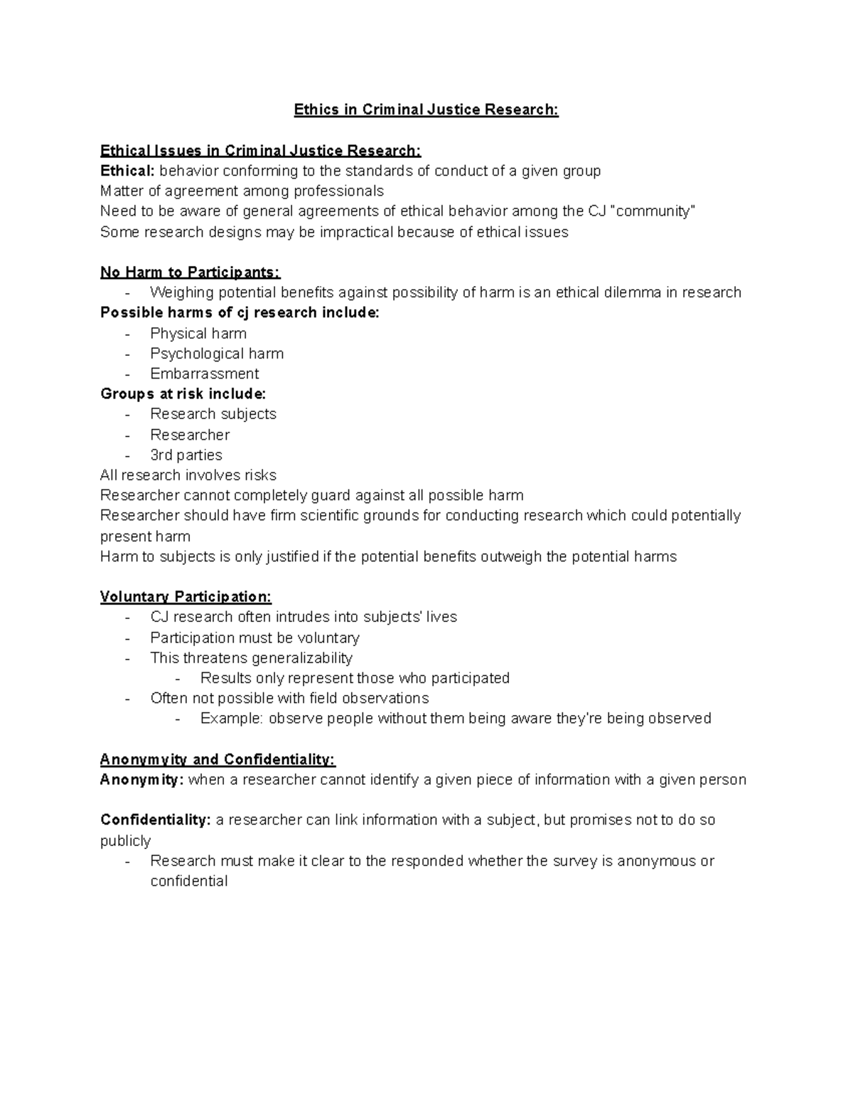 Chapter 2 Scientific Methods - Ethics in Criminal Justice Research ...