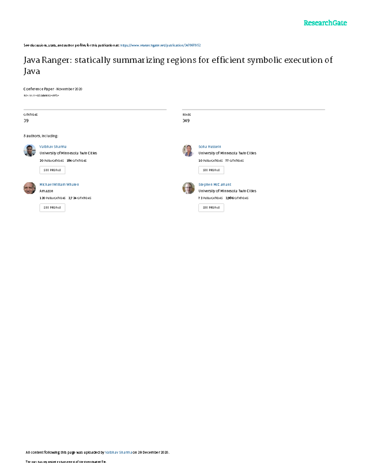 Java ranger FSE2020 final version - See discussions, stats, and author profiles for this ...