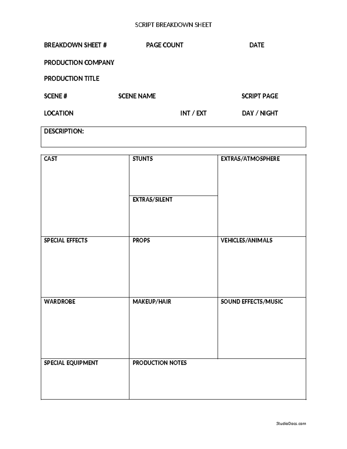 Script-breakdown-sheet - Ciencias Naturales - DESCRIPTION: SCRIPT ...