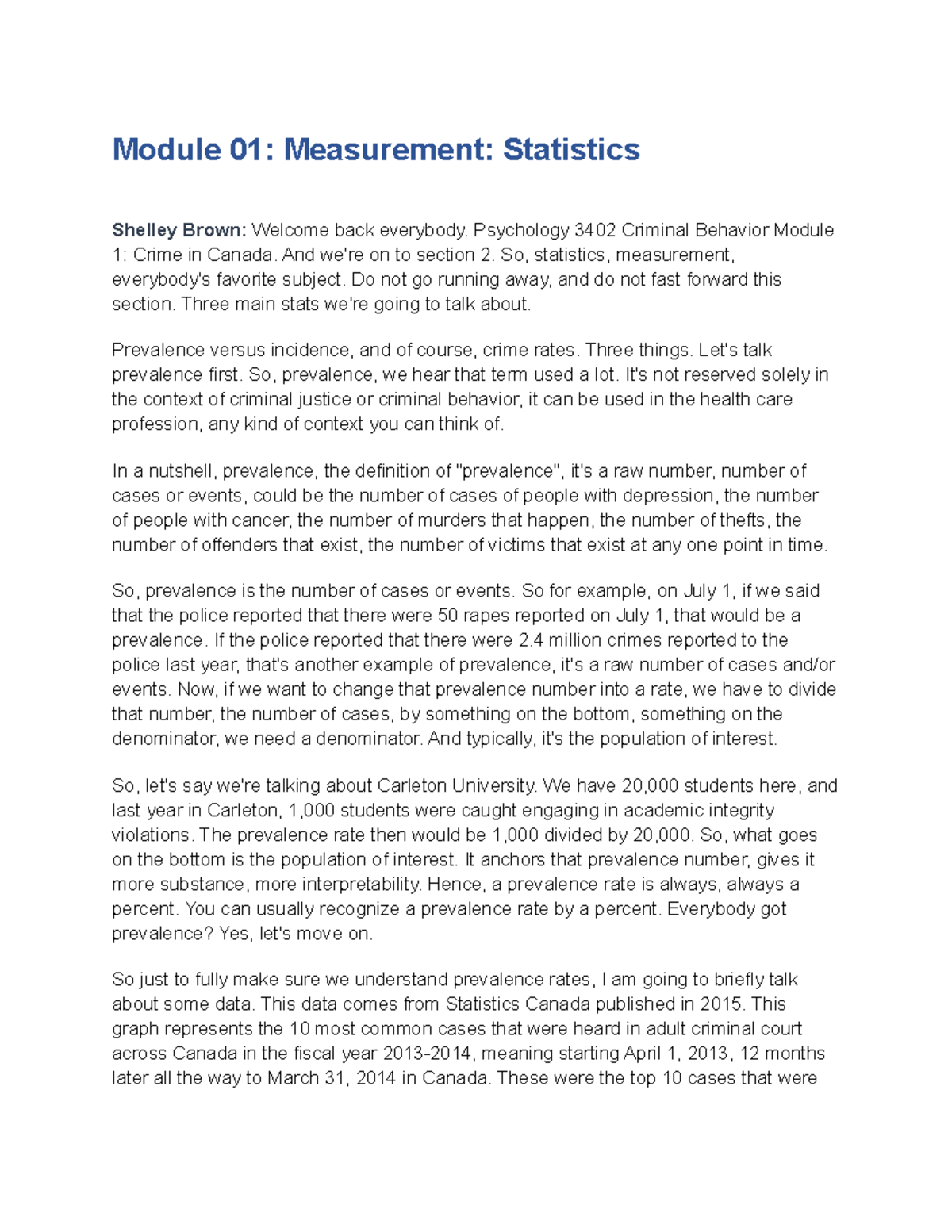 Module 01 Measurement Statistics - Module 01: Measurement: Statistics ...