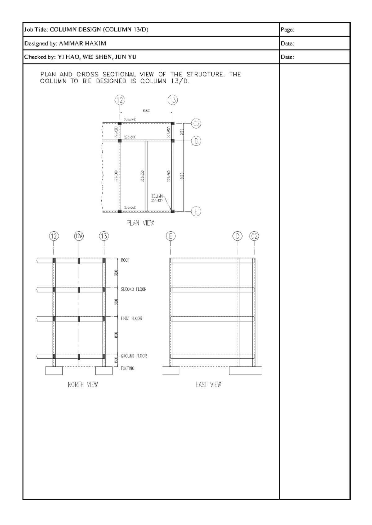Column Design as per Eurocode 2 roof to footing (Full Design and ...