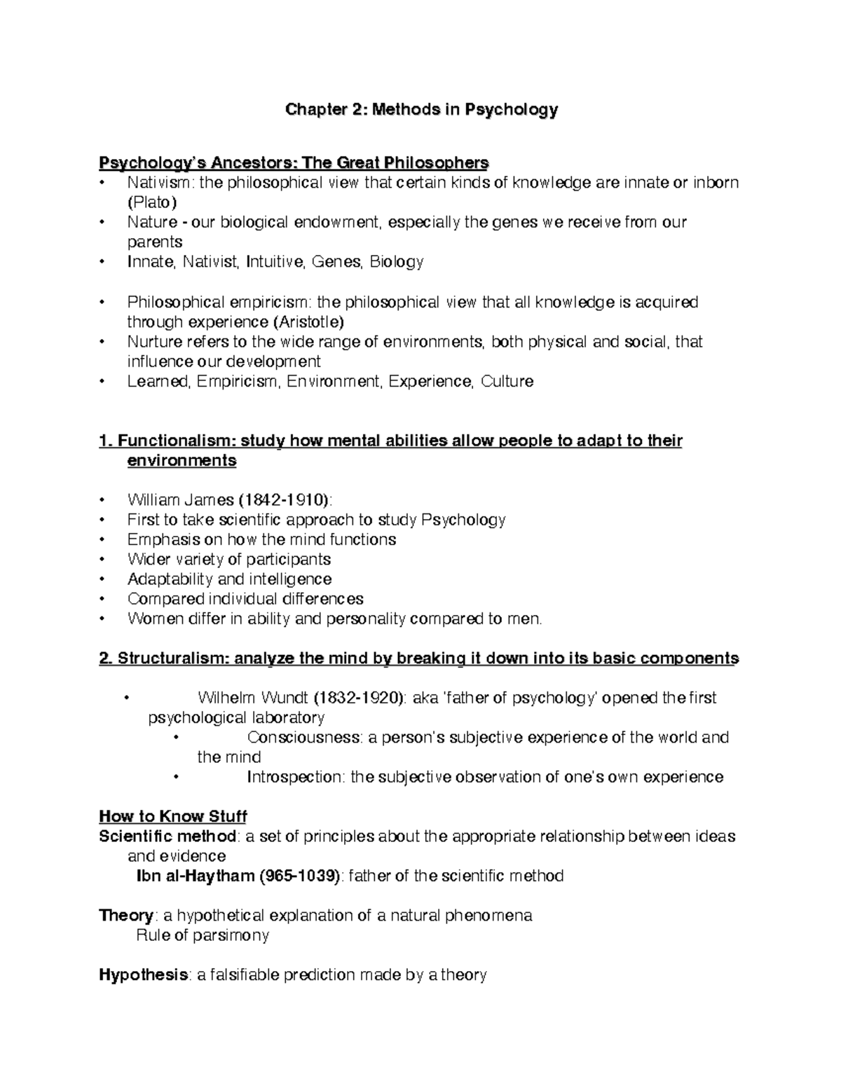 Chapter 2-Methods in Psychology - CChhaapptteerr 22 :: MMeetthhooddss ...
