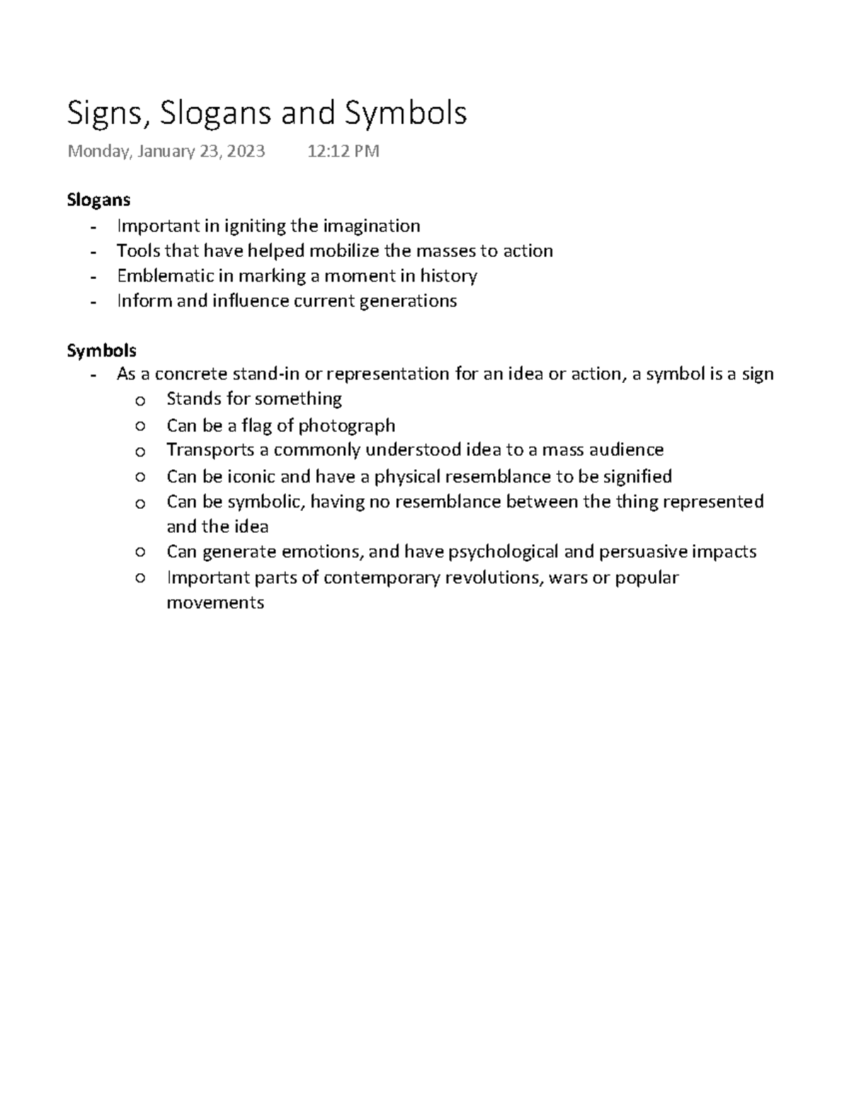 L2 - Signs, Slogans and Symbols - Slogans Important in igniting the ...