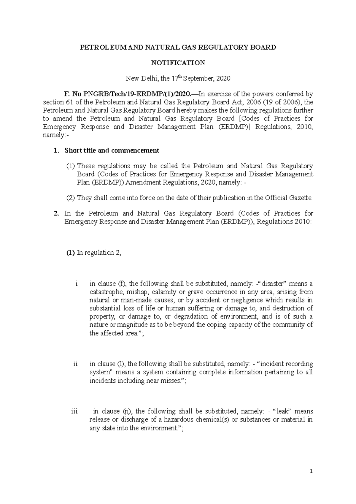 Erdmp-Amendment-17 - PETROLEUM AND NATURAL GAS REGULATORY BOARD ...