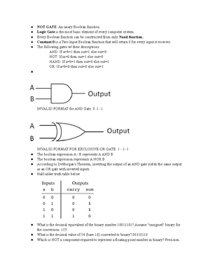 Unit 5 (Programming Assignment) Computer System - Computer Architecutre EBC University of the ...