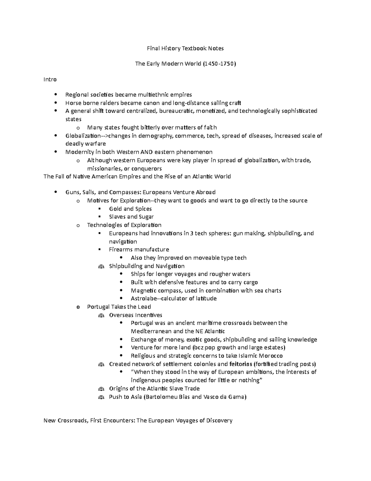 Final History Textbook Notes - StuDocu
