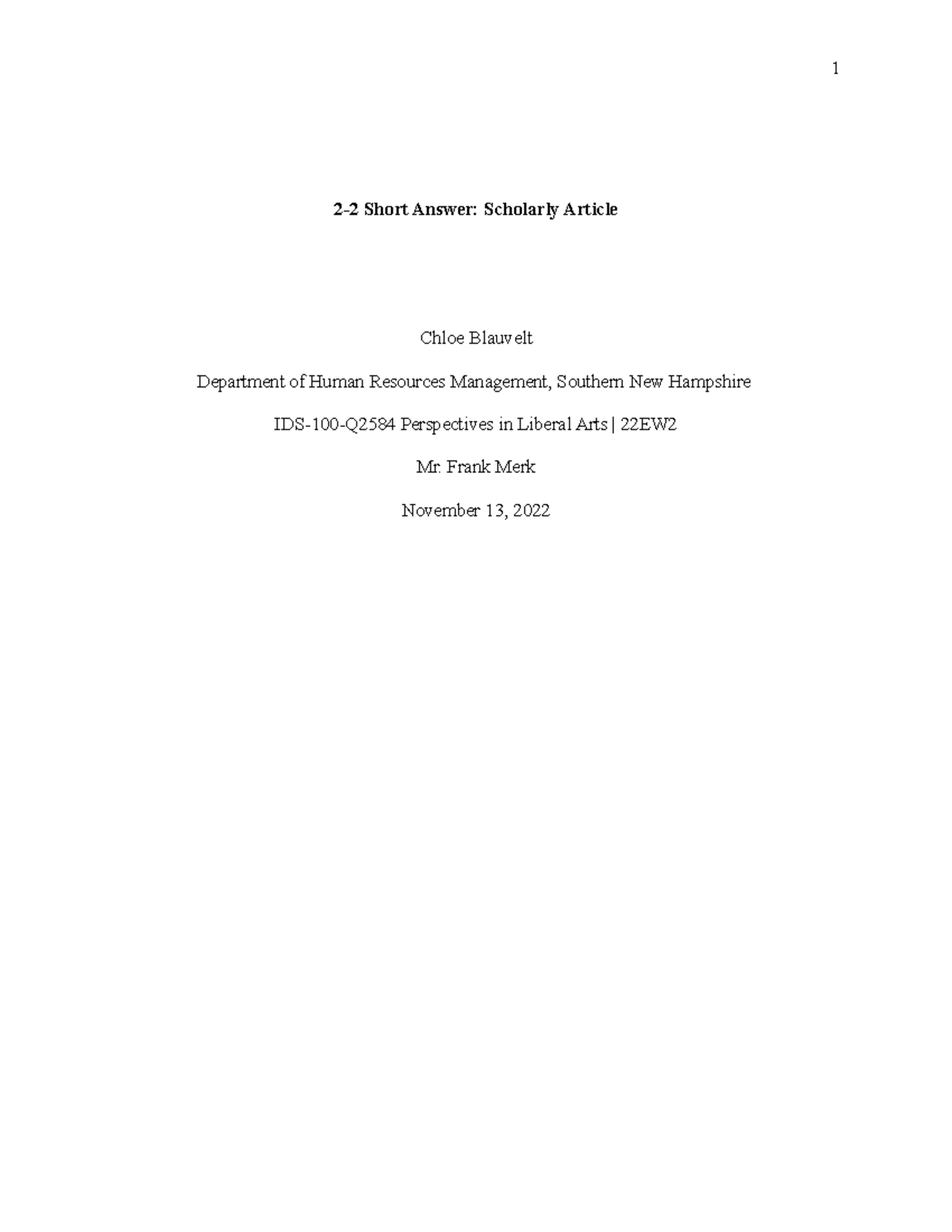 3-2 Project Draft Introduction and Proposal - 2-2 Short Answer ...
