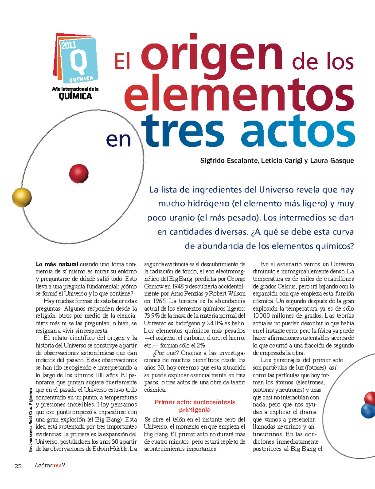 El origen de los elementos en tres actos - segunda evidencia es el ...