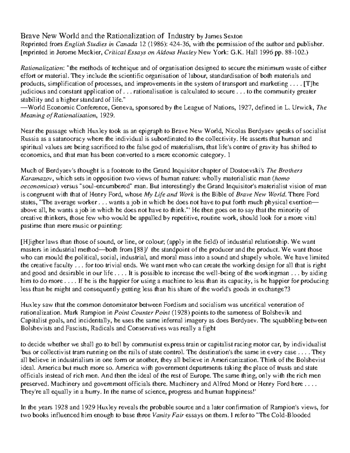 Brave new world and the rationalization of industry 3 - [reprinted in ...