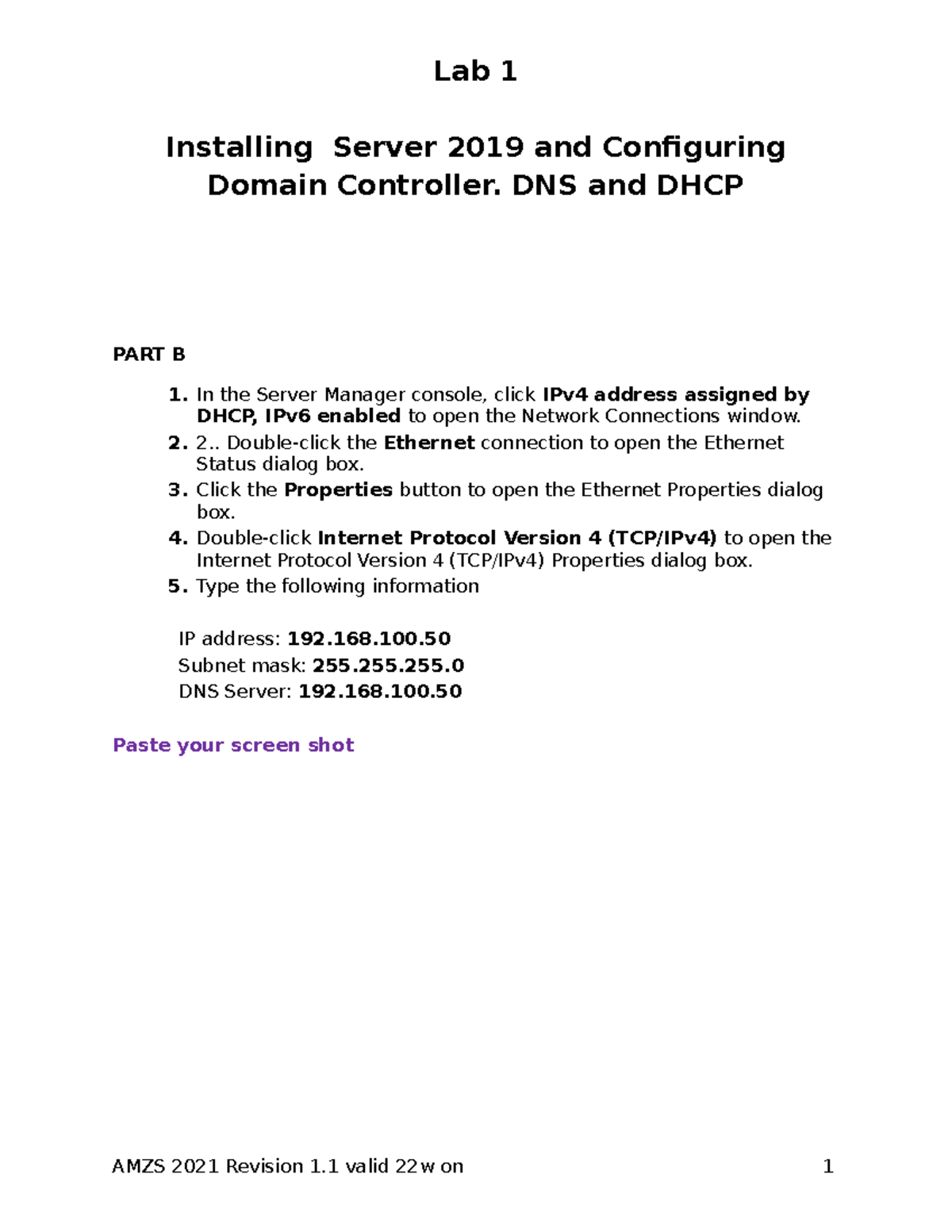 LAB 1 -Implementing Data Deduplication and Printing and Data Services - Installing Server 2019 ...