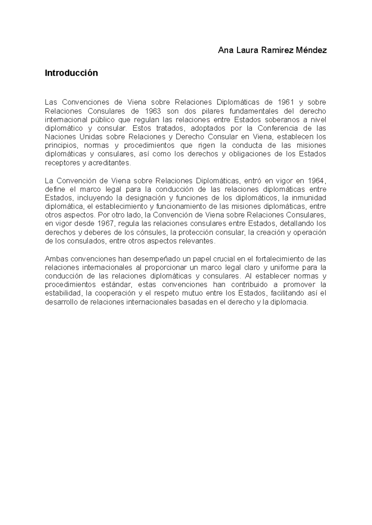 Diplomacia Contemporánea y el Congreso de Viena Alram - Ana Laura ...