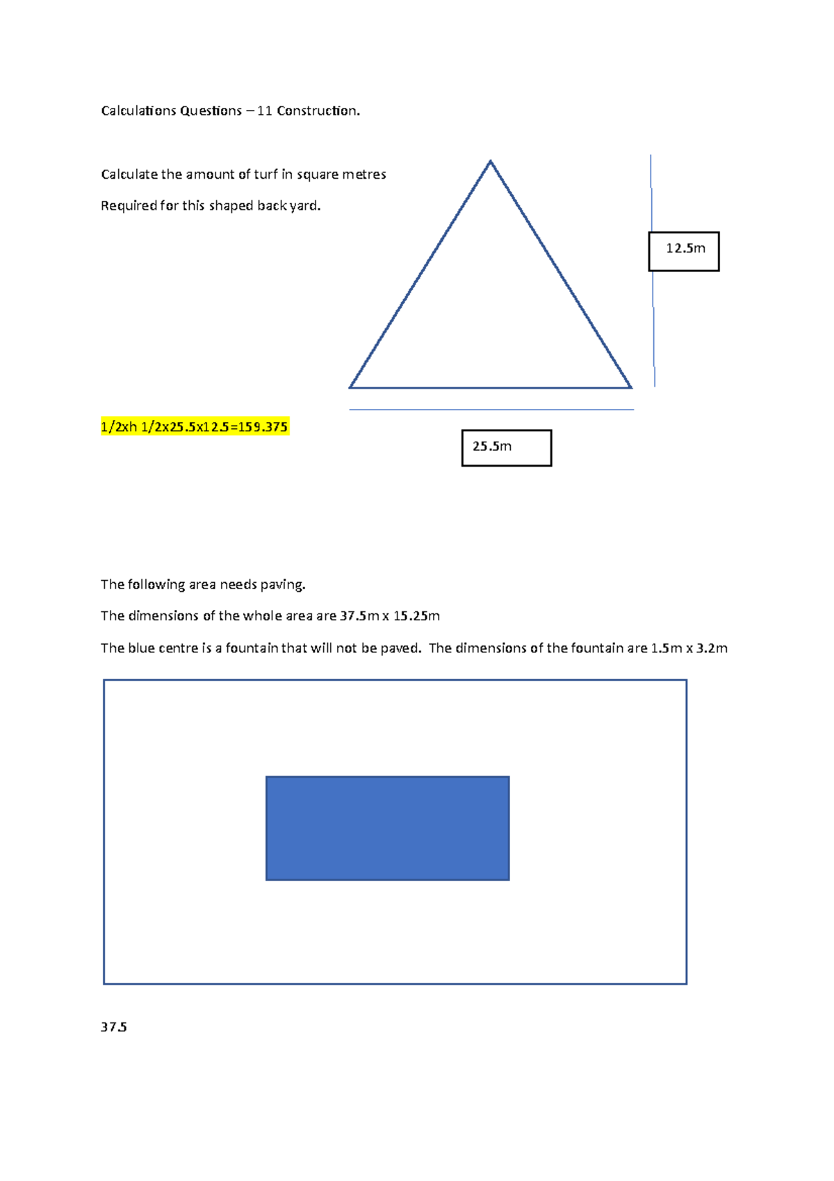 Maths construction - lecture notes needed - Calculations Questions – 11 ...
