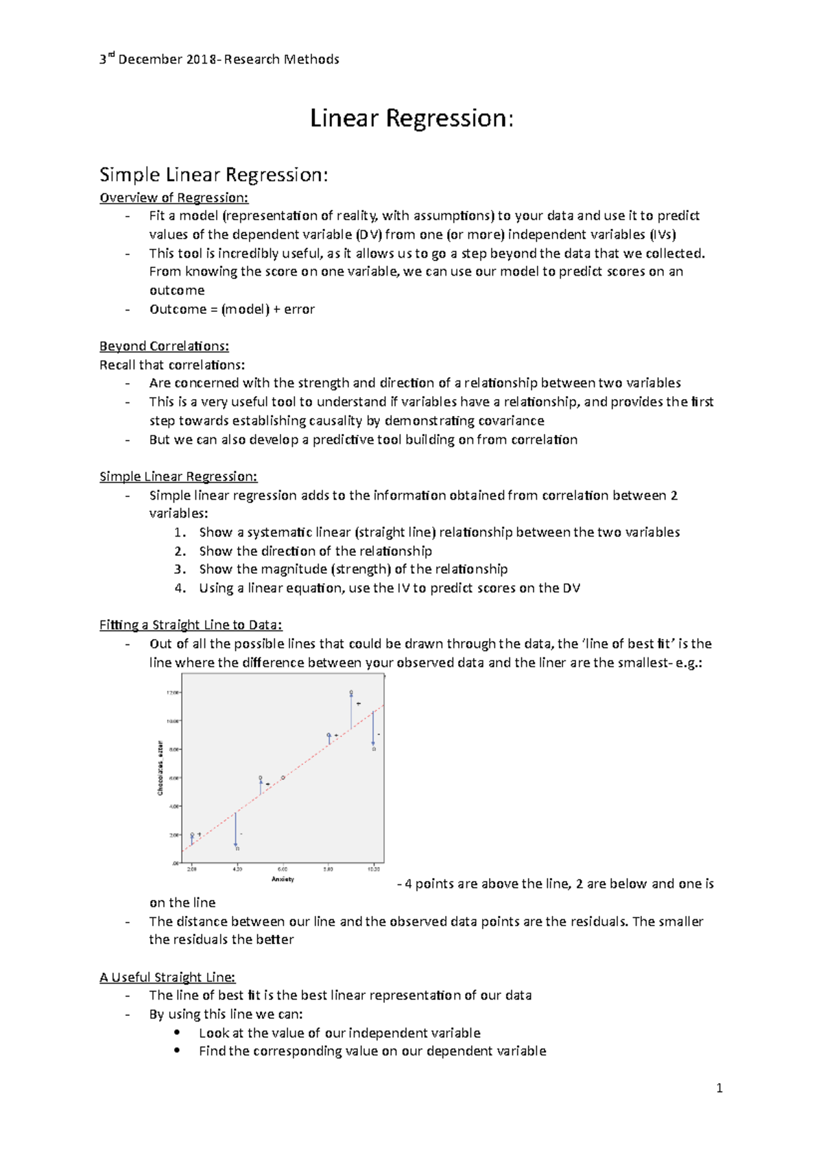 Regression in Psychology - Linear Regression: Simple Linear Regression ...