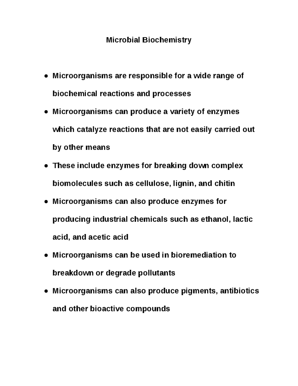 Microbial Biochemistry - Google Docs - Microbial Biochemistry ...