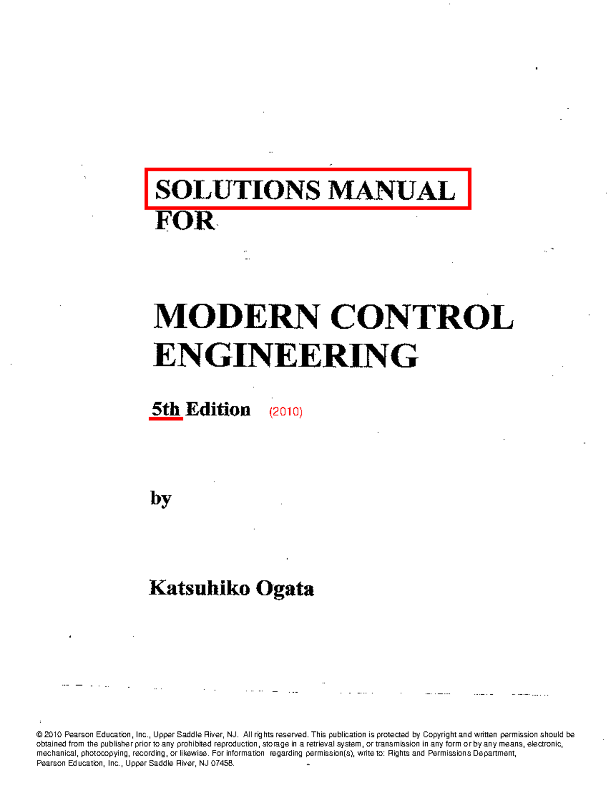 Ogata - ed 5 Solution Manual - Modern Control Engineering - obtained ...