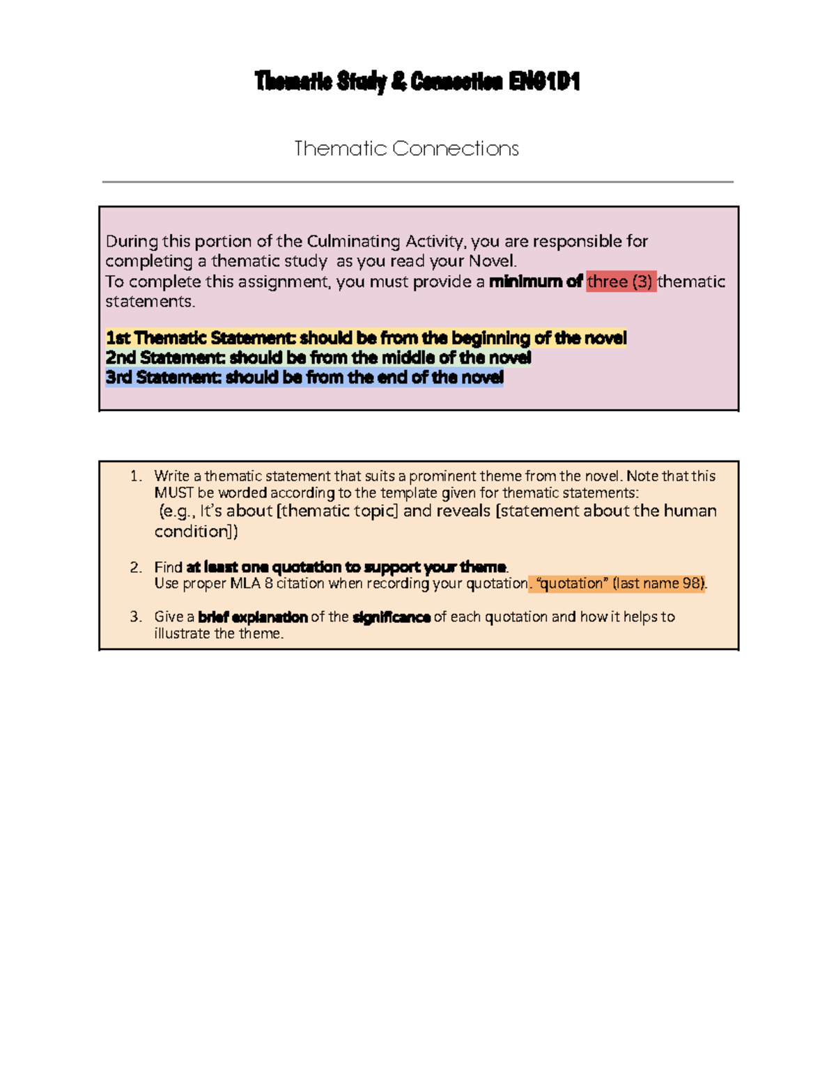 Thematic Checkpoint S2 20-21 - Thematic Connections During this portion ...