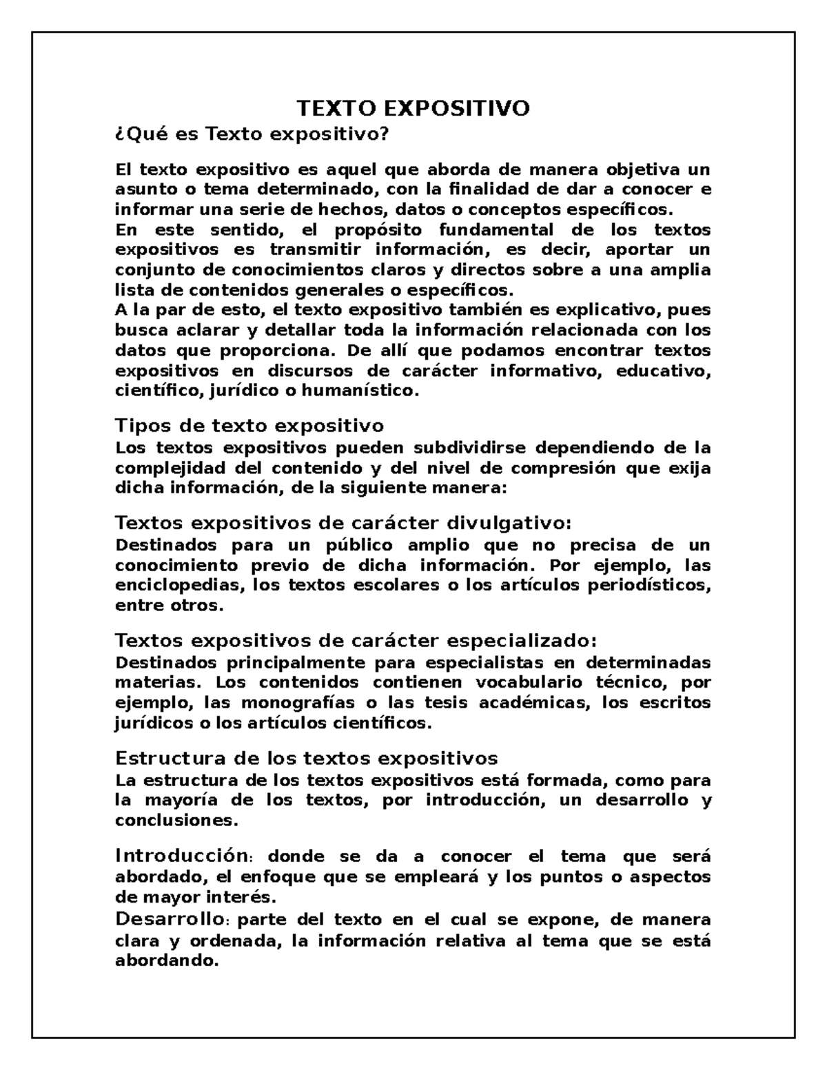 Texto Expositivo y Argumentativo - TEXTO EXPOSITIVO ¿Qué es Texto ...