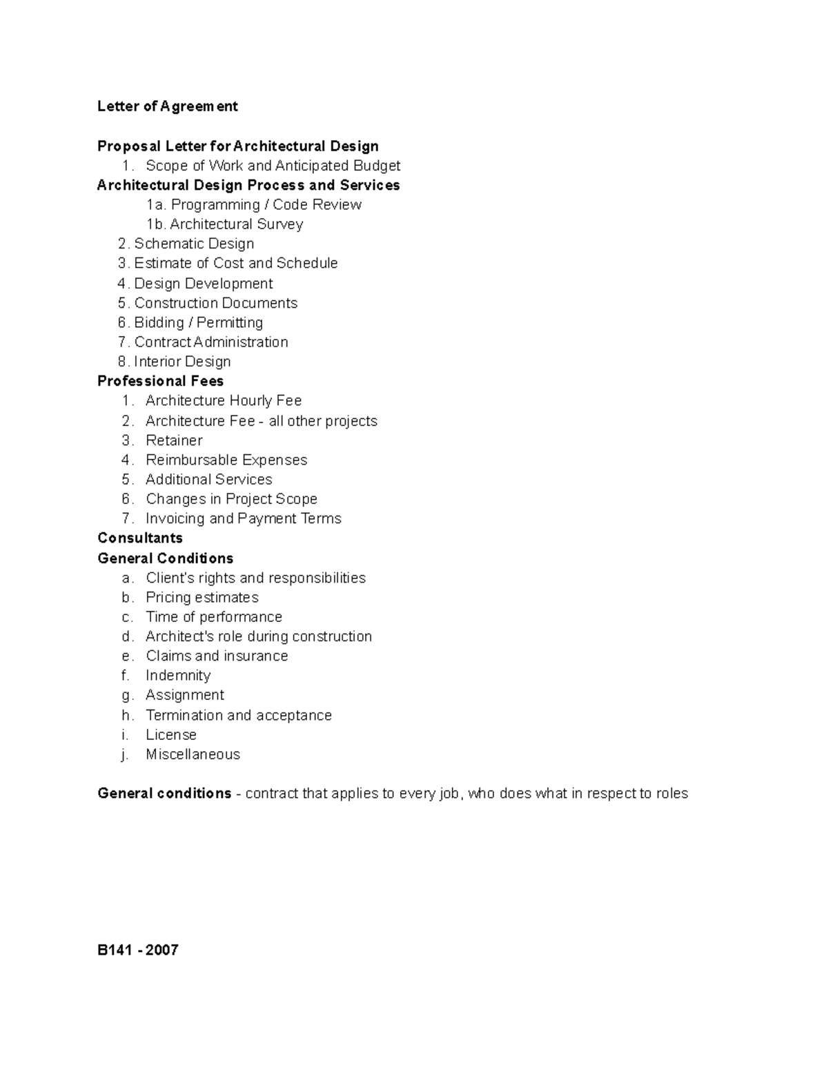 Legal Contracts between Parties - Letter of Agreement Proposal Letter ...