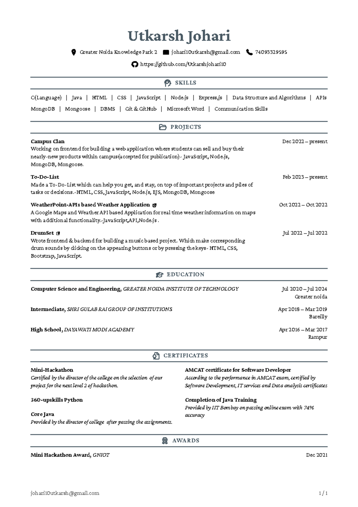 Utkarsh Johari Resume 08-05-2023-12-05-43-1 - Utkarsh Johari Greater ...
