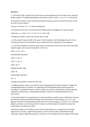 [Solved] Explain in detail to an Intermediate Phase learner the difference - Mathematics for ...