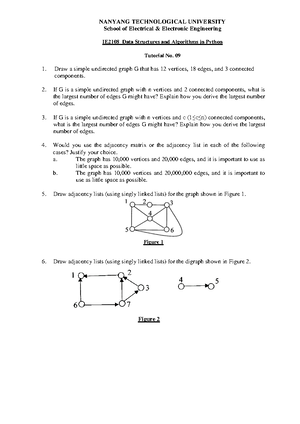 IE2108 Tutorial no 02 - Tut2 - Ver: 20210724 NANYANG TECHNOLOGICAL ...