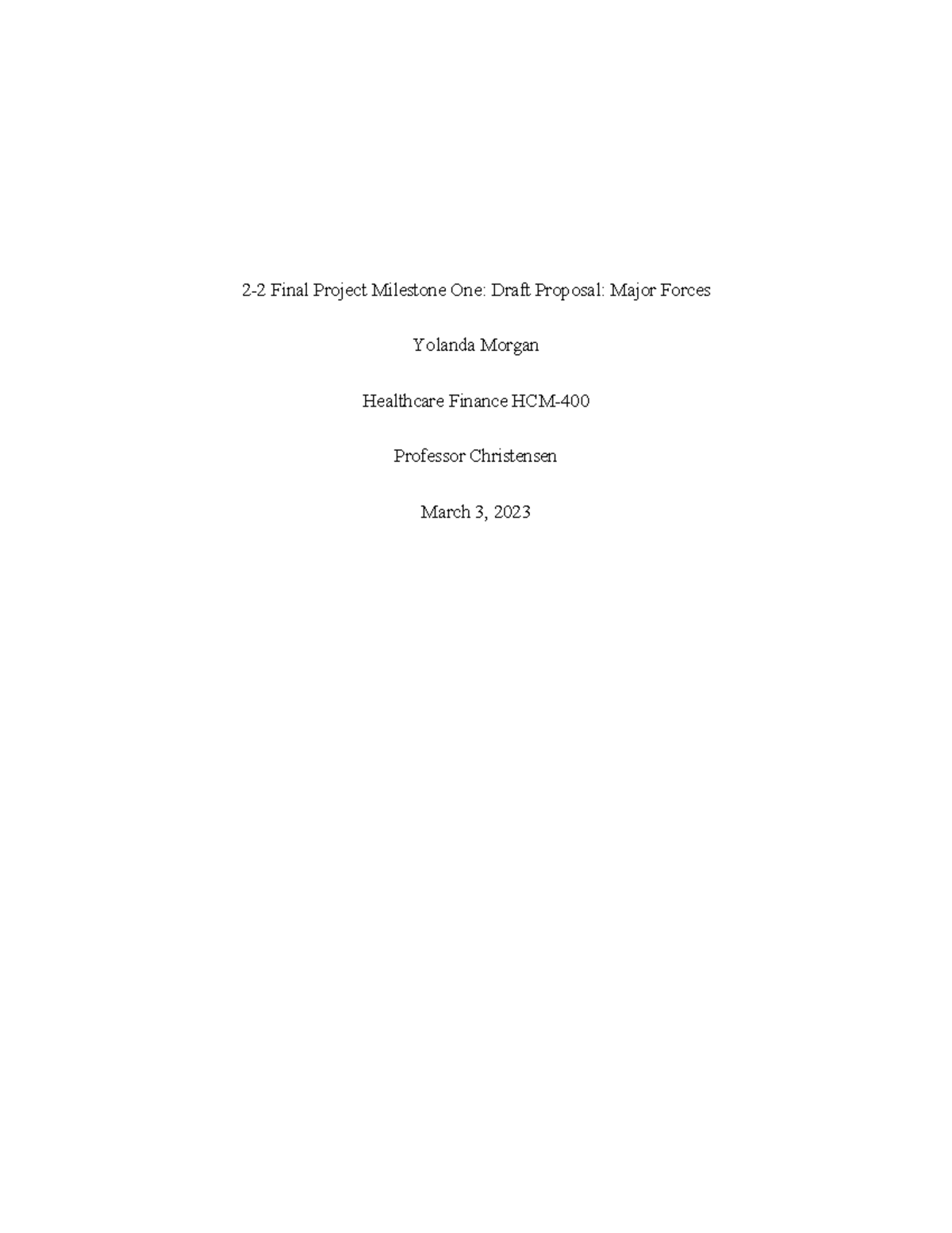 Milestone 1 HCF - 2-2 Final Project Milestone One: Draft Proposal ...