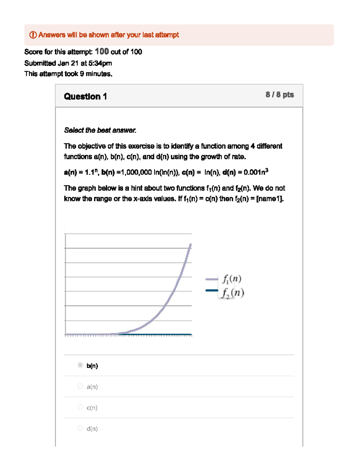 M1V5 - Function growth practice - COMP 3270 - Studocu