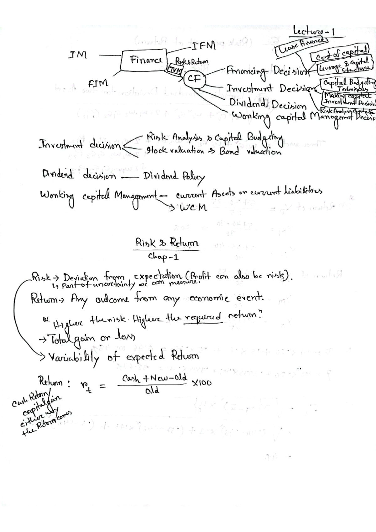 Corporate Finance lecture 1,2 - Studocu