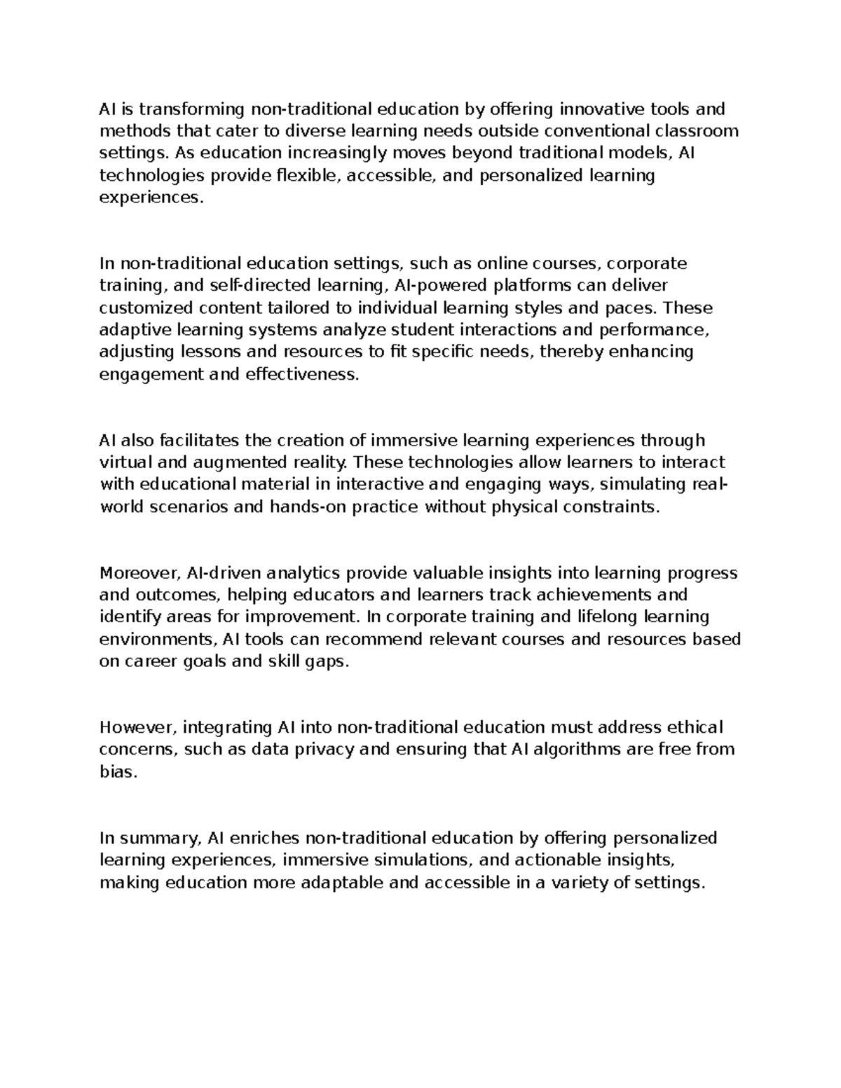 AI is transforming non - Artificial intelligence (AI) is a rapidly ...