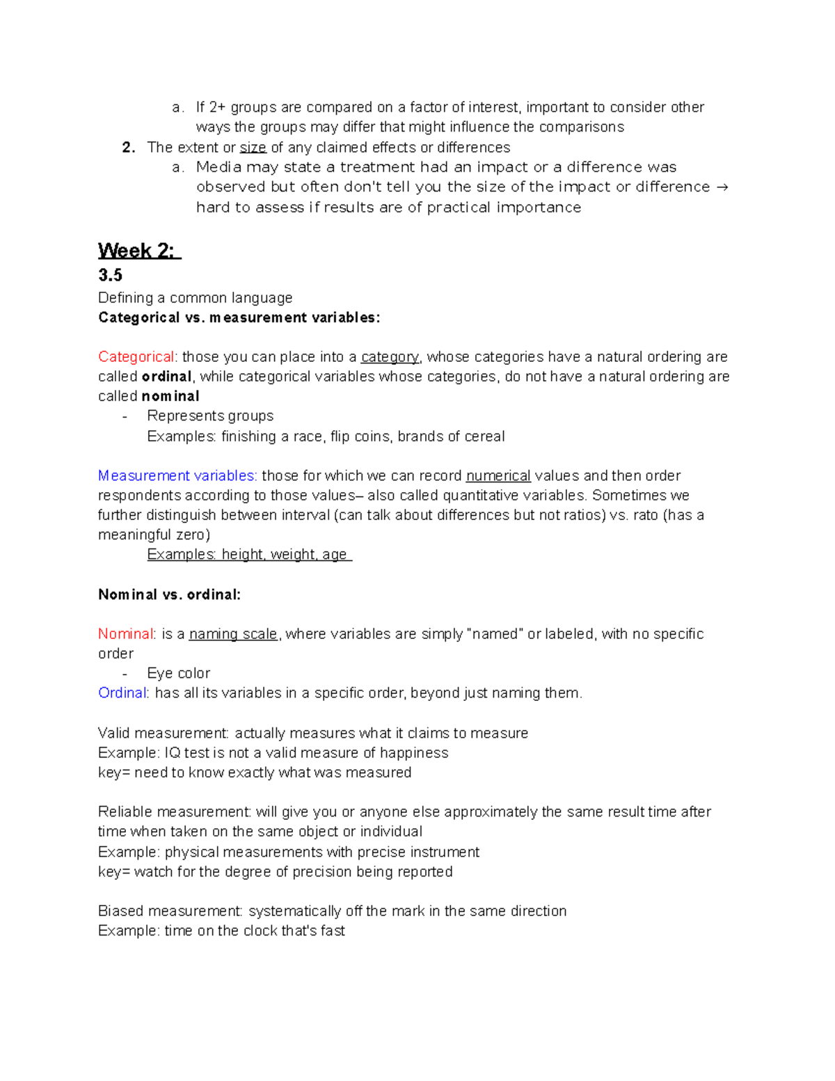 3 - Professor Bond's lecture notes for week 2 unit 1 - a. If 2+ groups ...