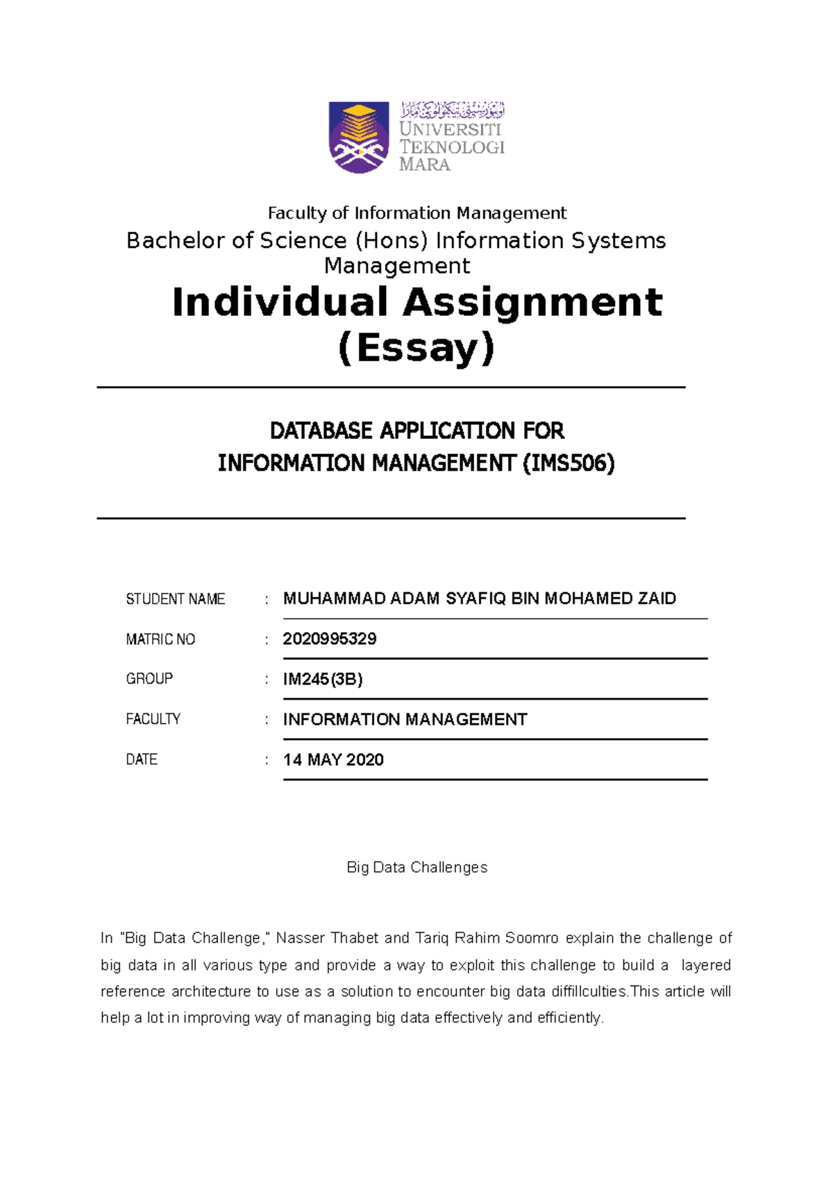 Faculty of Information Management - Faculty of Information Management ...