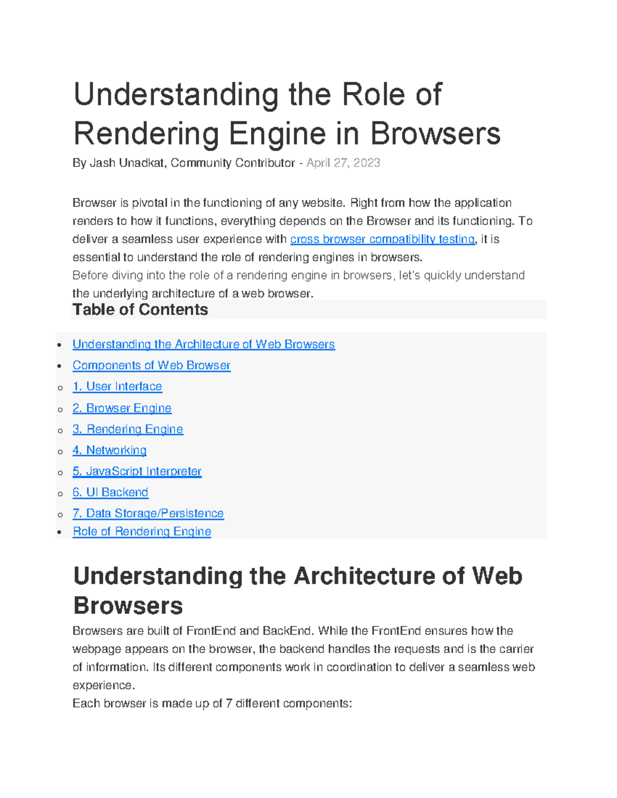 Understanding the Role of Rendering Engine in Browsers - Right from how ...