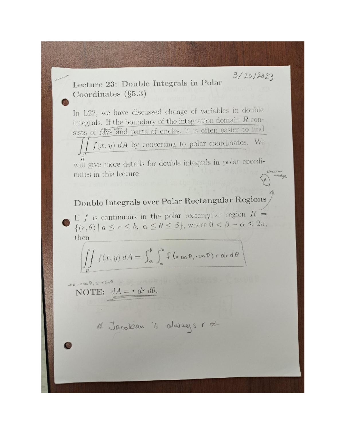 Lecture 23 Notes MAC 2313 - MAC 2313 - Studocu