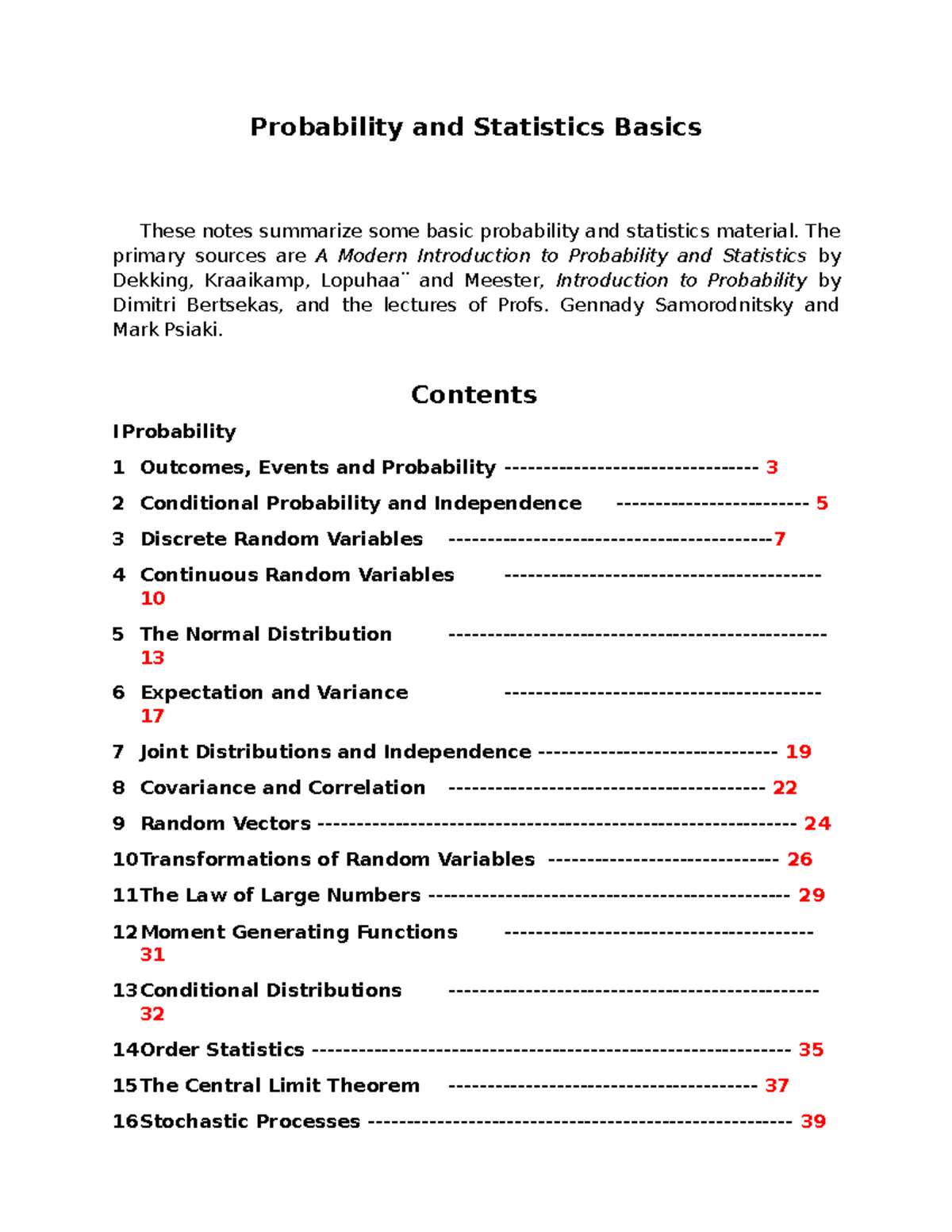 Staistics and Probability Mark - Probability and Statistics Basics ...